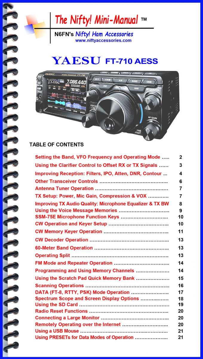 ManualMan Mini Manual for the Yaesu FT710 - Radioworld
