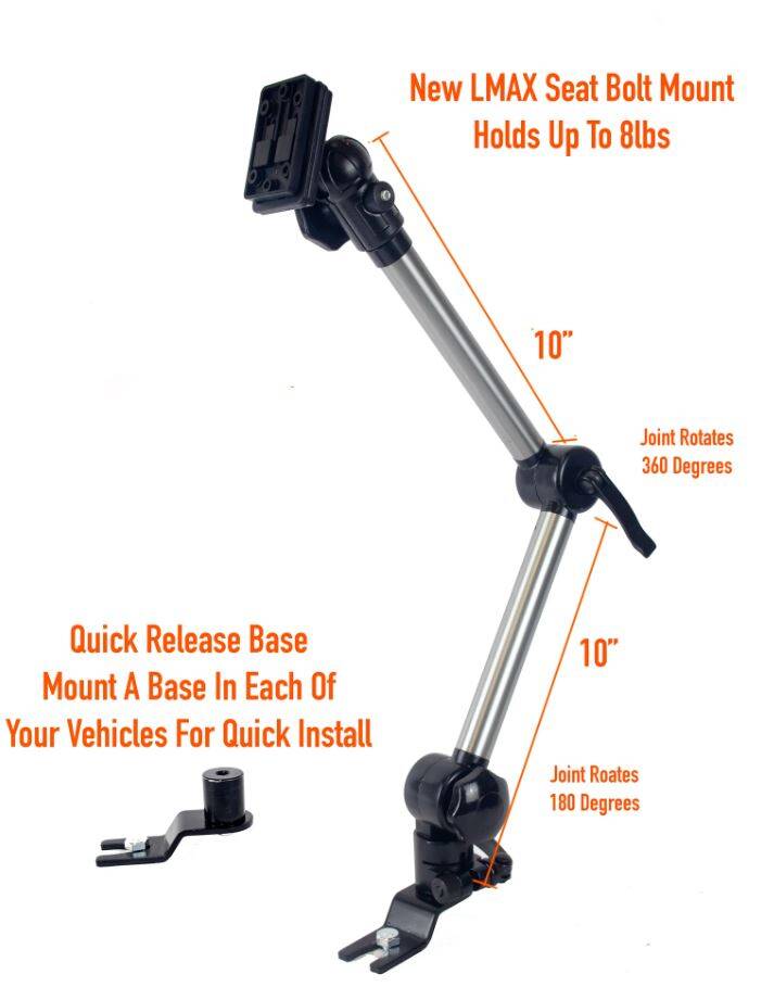 Lido Heavy Duty Seat Bolt Mount With Quick Release Base - Radioworld
